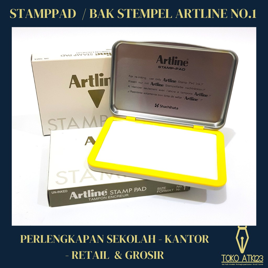 Jual Bantalan Stempel / Bak Stempel / Stamppad Stainless Artline No. 1 | Shopee Indonesia