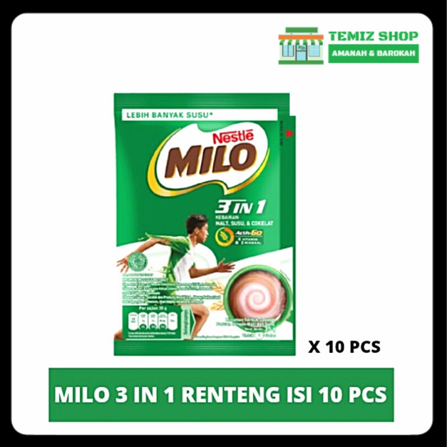 Jual Milo 3 in 1 Sachet isi 10 pcs | Shopee Indonesia