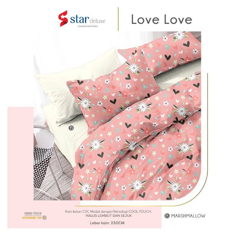 Jual KAIN CVC METERAN STAR - LOVE LOVE | Shopee Indonesia