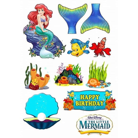 Jual topper Kue Karakter mermaid / duyung | Shopee Indonesia