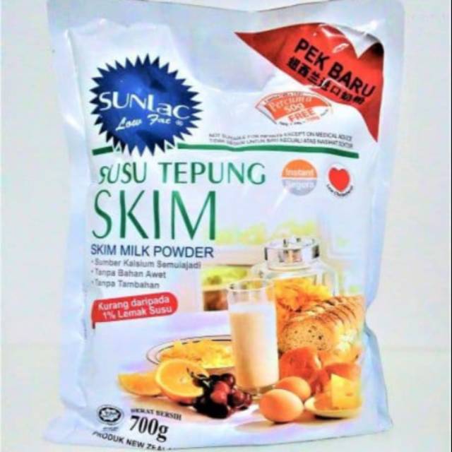 Jual Susu tepung skim sunlac /Sunlac skim milk powder 700gr (HALAL ...