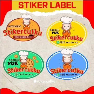 Jual Stiker Makanan Vinyl Transparan Chromo Bulat kotak A3 Sudah di ...