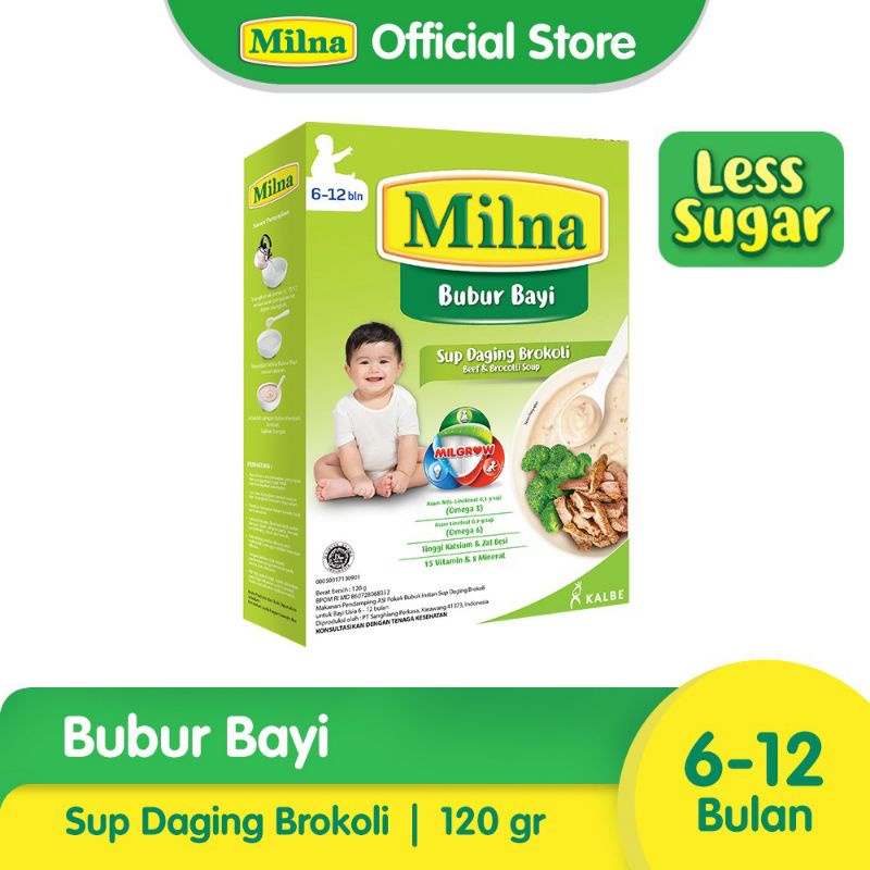 Jual Milna Bubur Bayi 6+ Bulan Reguler 120 gr | MPASI Baby 120gr | Rasa ...