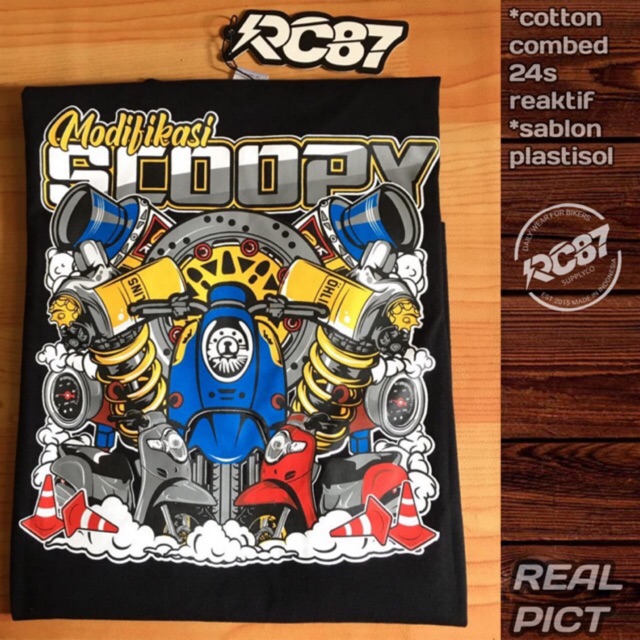 Jual Kaos scoopy modifikasi terbaru/kaos honda/kaos racing/kaos motor ...