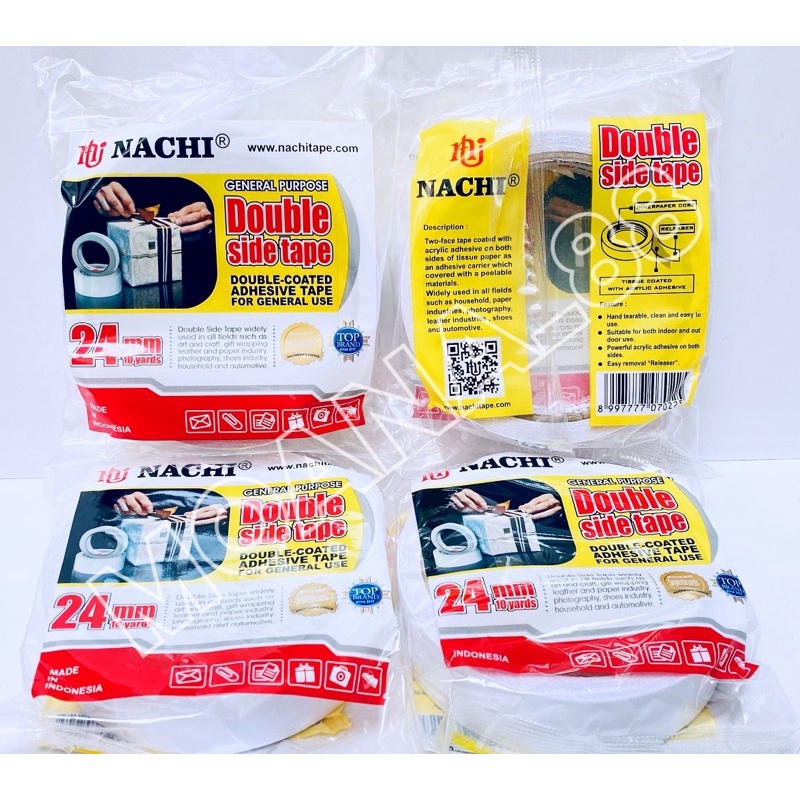 Jual NACHI DOUBLE TAPE ISOLASI SOLASI SOLATIP PUTIH 24MM | Shopee Indonesia
