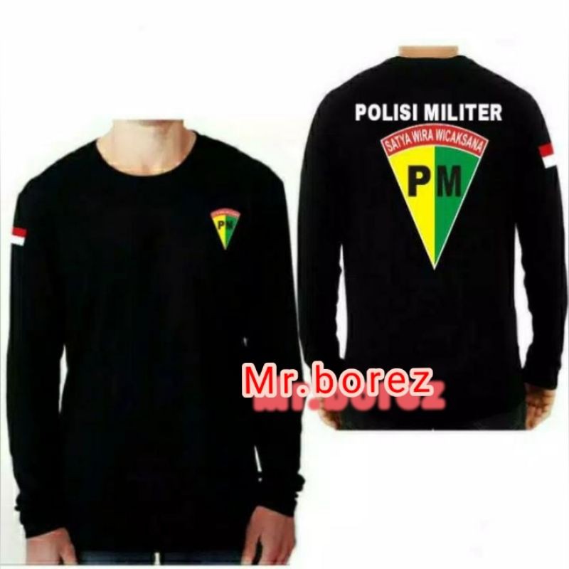 Jual KAOS POLISI MILITER LENGAN PANJANG / KAOS PM / BAJU POLISI MILITER ...