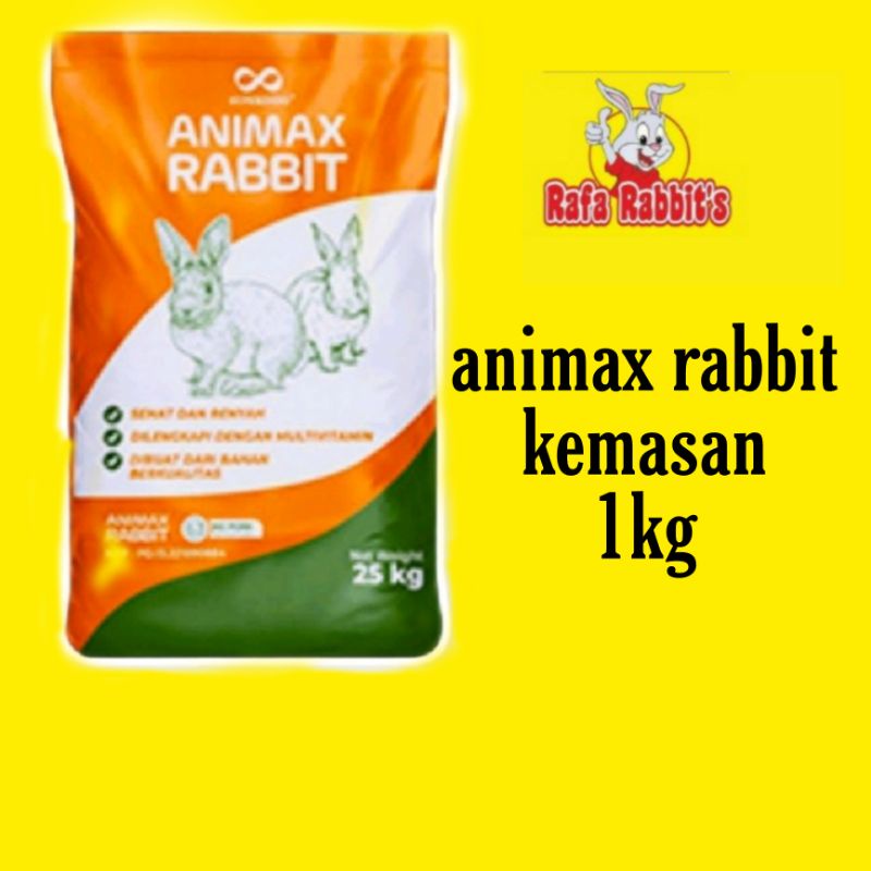 Jual animax rabbit kemasan 1kg pakan kelinci pelet kelinci terbaru ...
