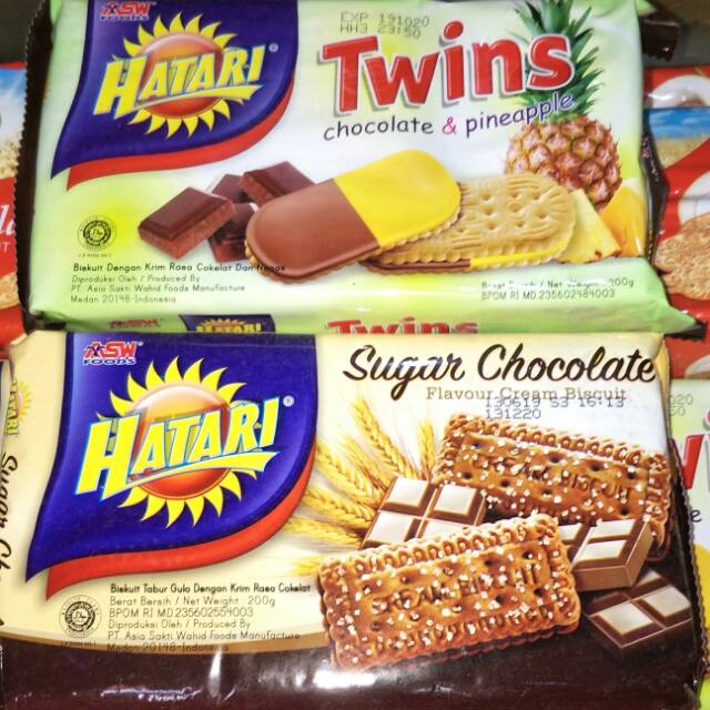 Jual Biskuit hatari 2 rasa coklat sugar dan pinepla coklat. | Shopee ...