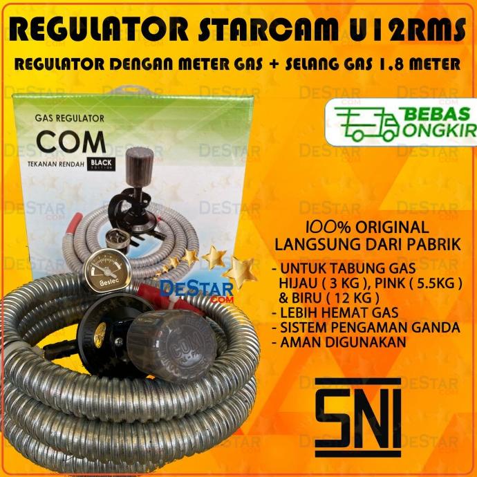 Jual Regulator Gas dengan Meter dan Selang DESTEC COM 201-MSS | Shopee ...