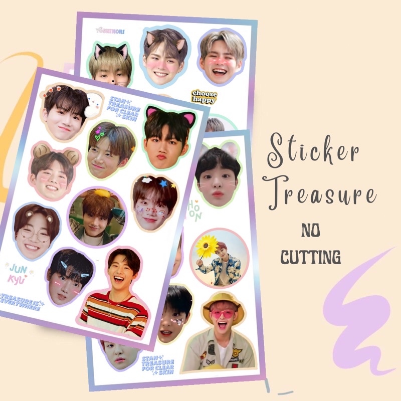 Jual Stiker TREASURE | sticker set NO CUTTING | Shopee Indonesia