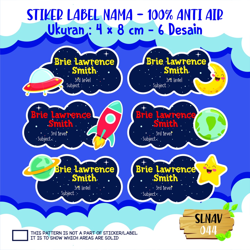 Jual sticker label nama anak kartun putri cute lucu princess super hero ...