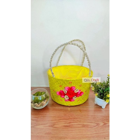 Jual Tas hampers EMBER 1 TOPLES BUNGA tas anyaman pandan tas parcel ...