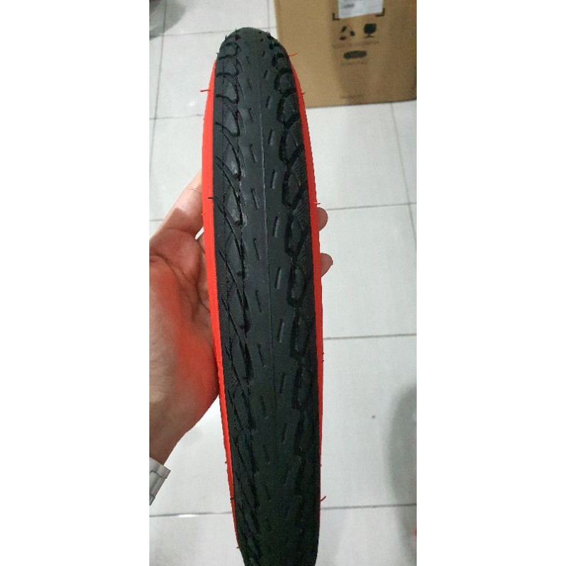 Jual BAN LUAR SEPEDA 18 x 1.75 SWALLOW DELI TIRE HITAM MERAH ASPAL | Shopee Indonesia