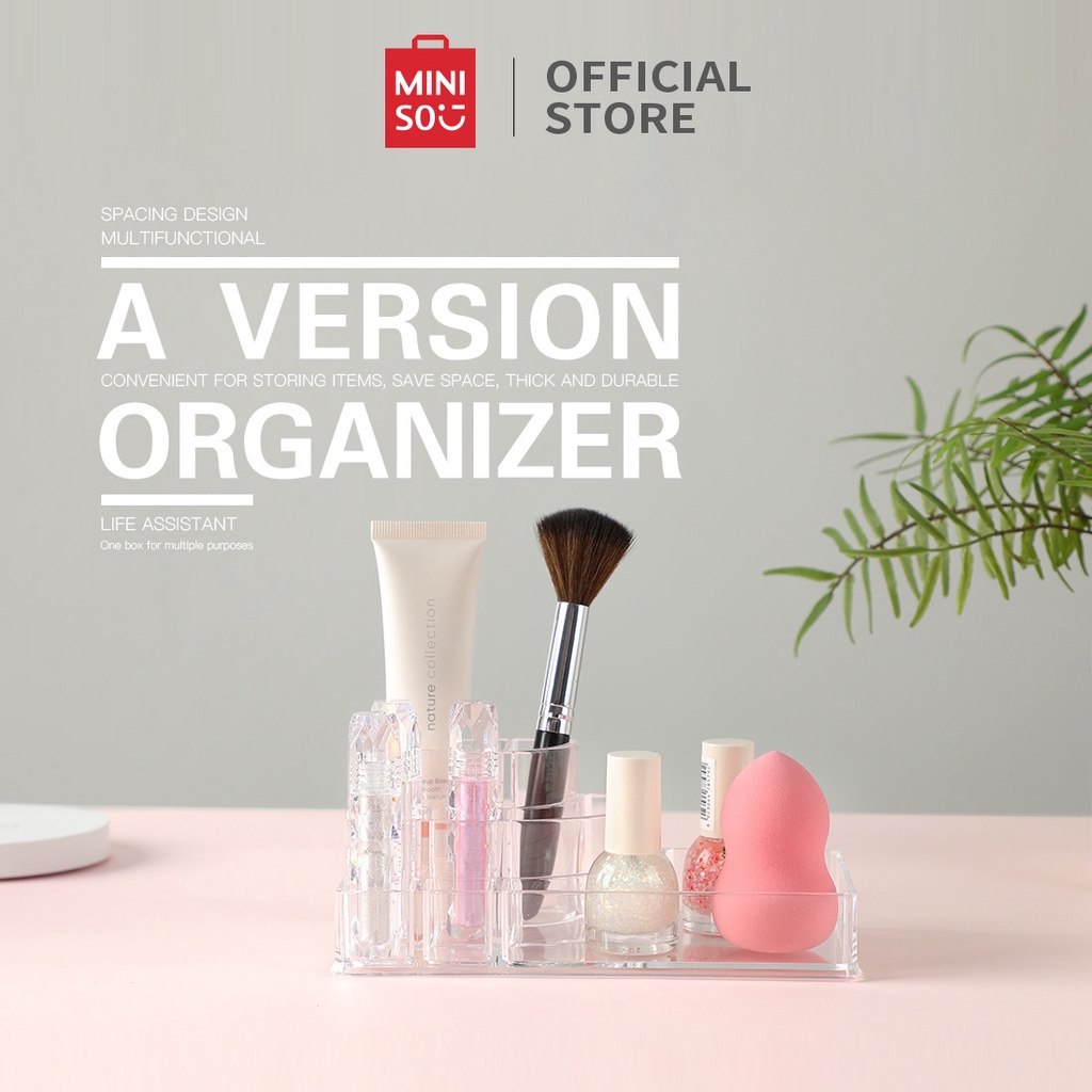 Jual Miniso Official Rak Kosmetik Make Up Kotak Organizer Cosmetic and ...