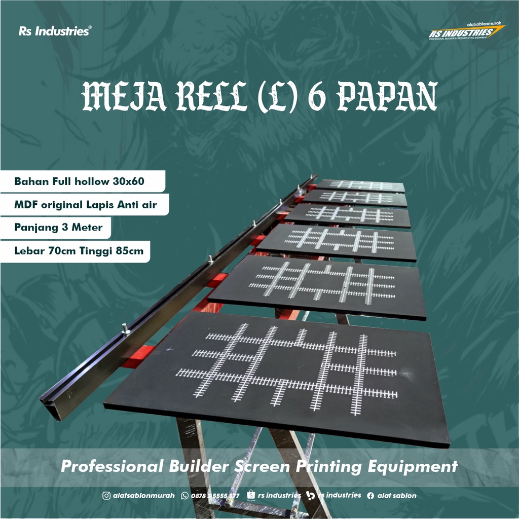 Jual Meja sablon rell L 6 papan | Shopee Indonesia