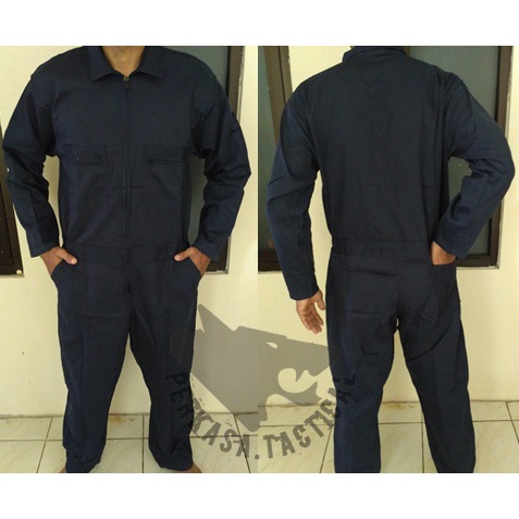 Jual Wearpack Coverall Safety Biru Dongker/ katelpak / Seragam Kerja ...
