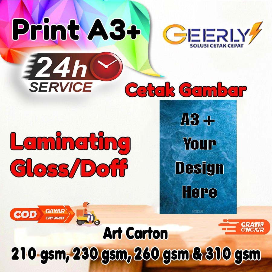 Jual Print A3+ | Cetak A3+ MURAH | ART CARTON 210,230,260 - 310 | 1 ...