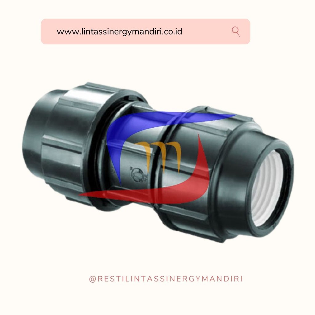 Jual FITTING HDPE COMPRESSION SAMBUNGAN COUPLER / SOCK 50MM (1-1/2 ...