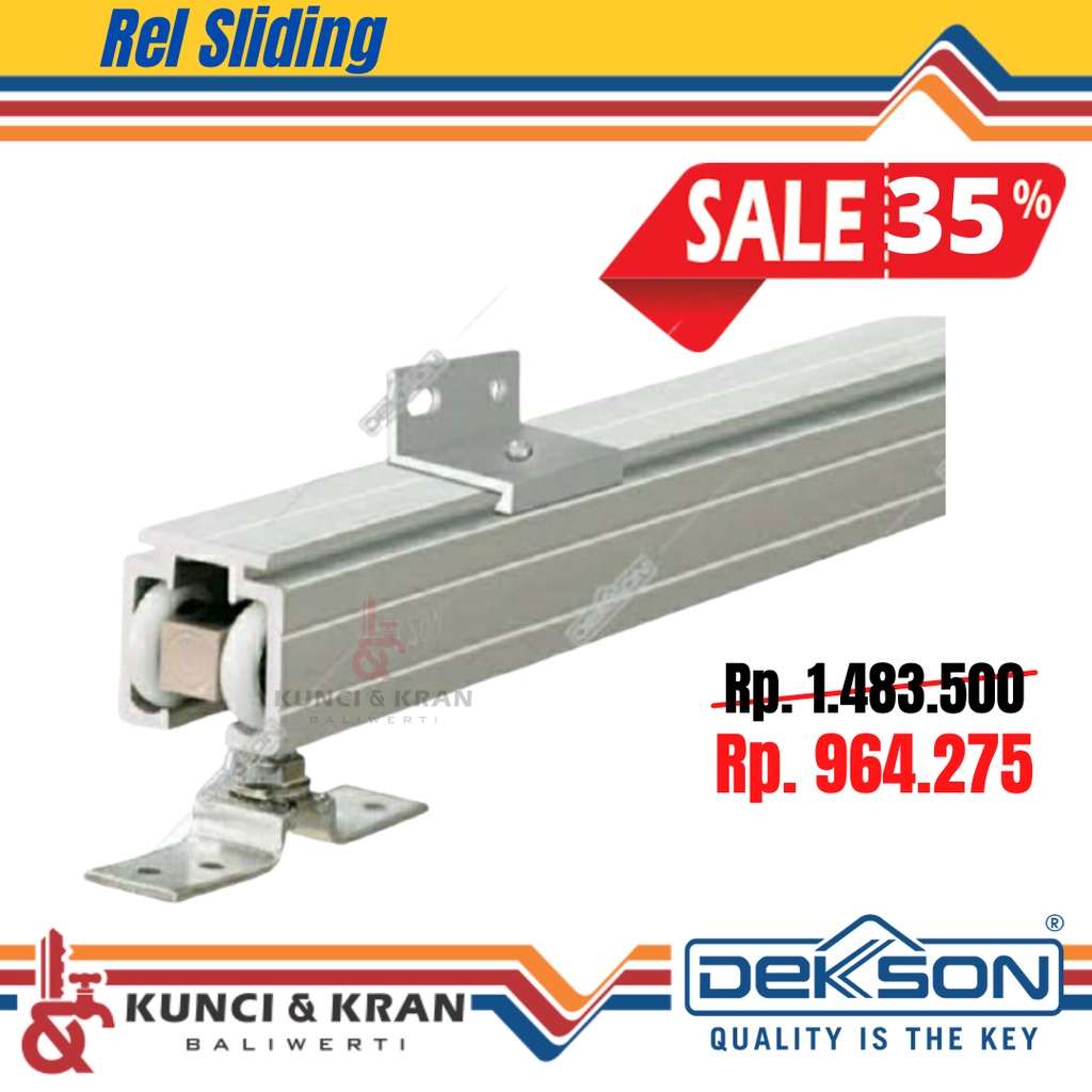 Jual REL SLIDING DEKKSON SR 2901G D6 3Mtr 150 KG Rel Pintu Geser ...