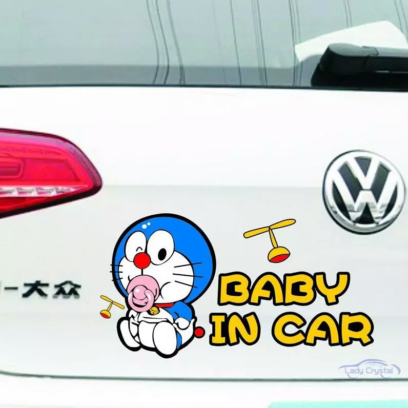 Jual Sticker mobil, Stiker lucu, Sticker Doraemon Baby in Car (SBG ...