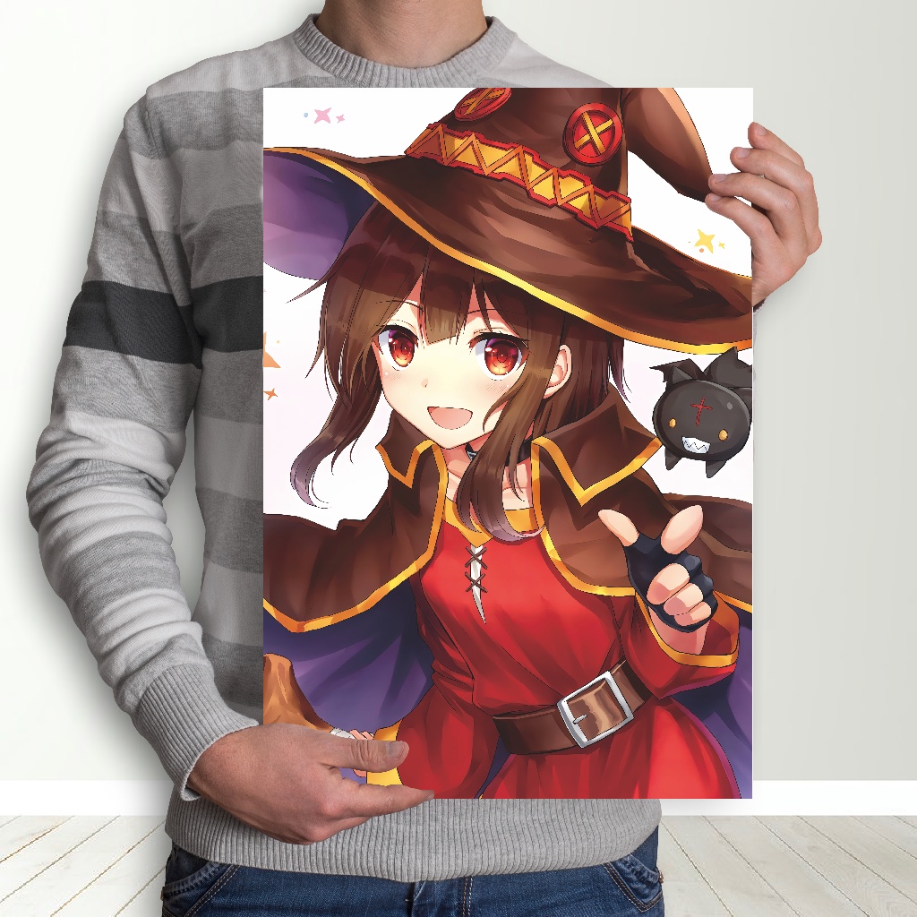 Jual Poster Anime Konosuba Satou Kazuma Megumin Aqua Darkness - Size A3 ...