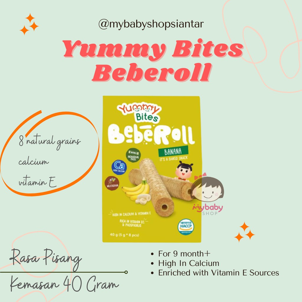 Jual YUMMY BITES BEBEROLL 40gr / Snack Bayi Bebe Roll Mulai Dari 9Bulan ...