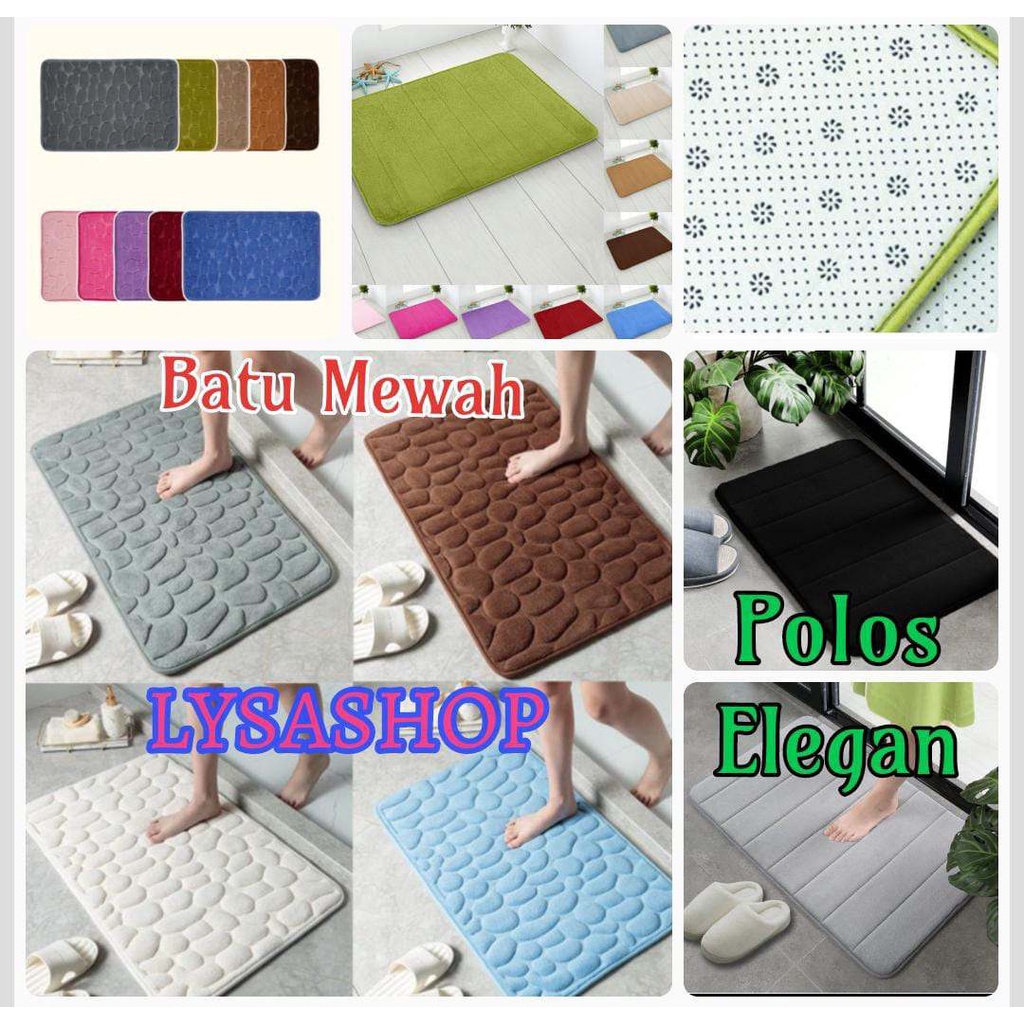 Jual LYSASHOP- Keset Kaki Kamar Mandi Bahan Memory Foam Karpet Kain Lap ...