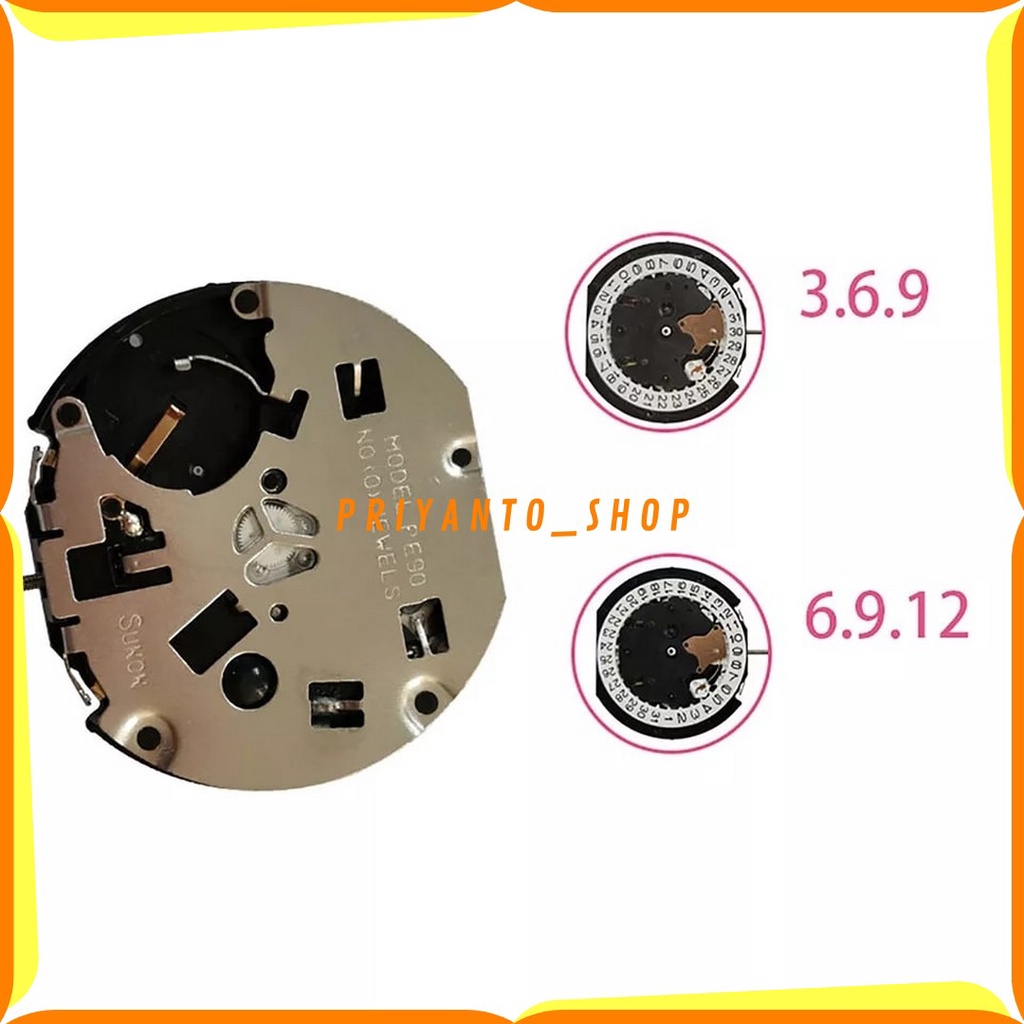 Jual MESIN JAM TANGAN SUNON MOVEMENT PE90 PE 90 CHRONO 3-6-9 ORIGINAL | Shopee Indonesia