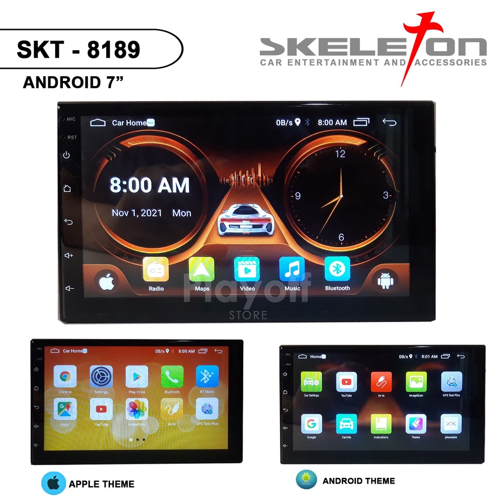 Jual Head Unit Android 7 inch Skeleton 8189 MirrorLink Bluetooth GPS ...