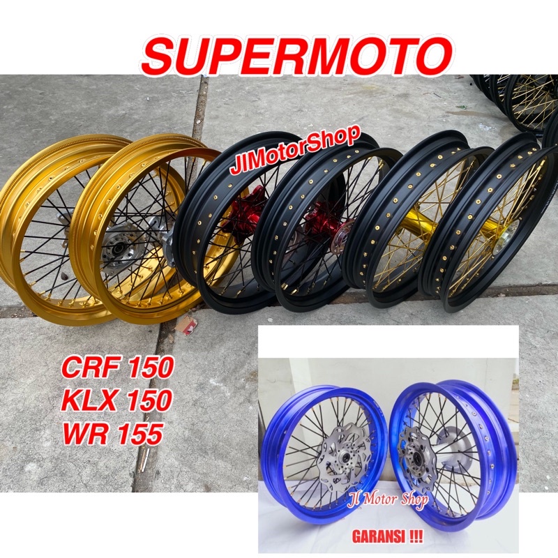 Jual Wheelset Velg Supermoto Super Moto CRF 150 L CRF150 L KLX 150 D ...
