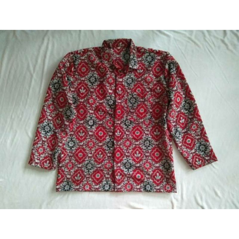 Jual Batik SMA/SMP Motif Tunas Harapan Merah | Shopee Indonesia