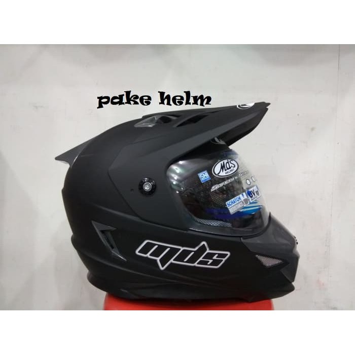 Jual HELM MDS SUPER PRO SUPERPRO SOLID HITAM DOFF SUPER MOTO SUPERMOTO ...