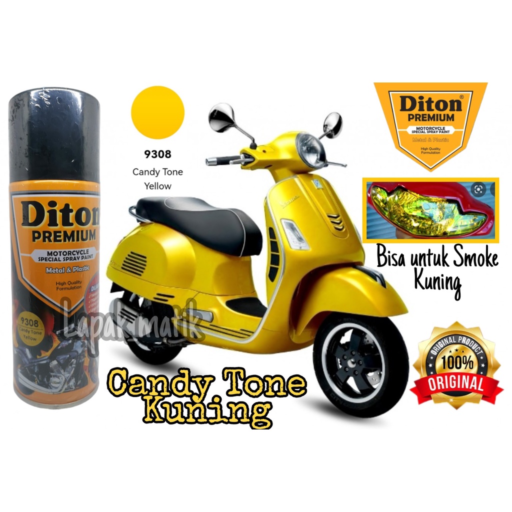 Jual Pilok DITON PREMIUM Candy Tone YELLOW 9308 KUNING CANDY 400ML ...
