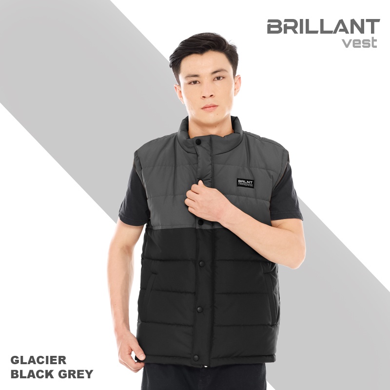 Jual Brillant - Glacier Rompi Motor Pria Parasut M-XL Abu - Brown Vest ...