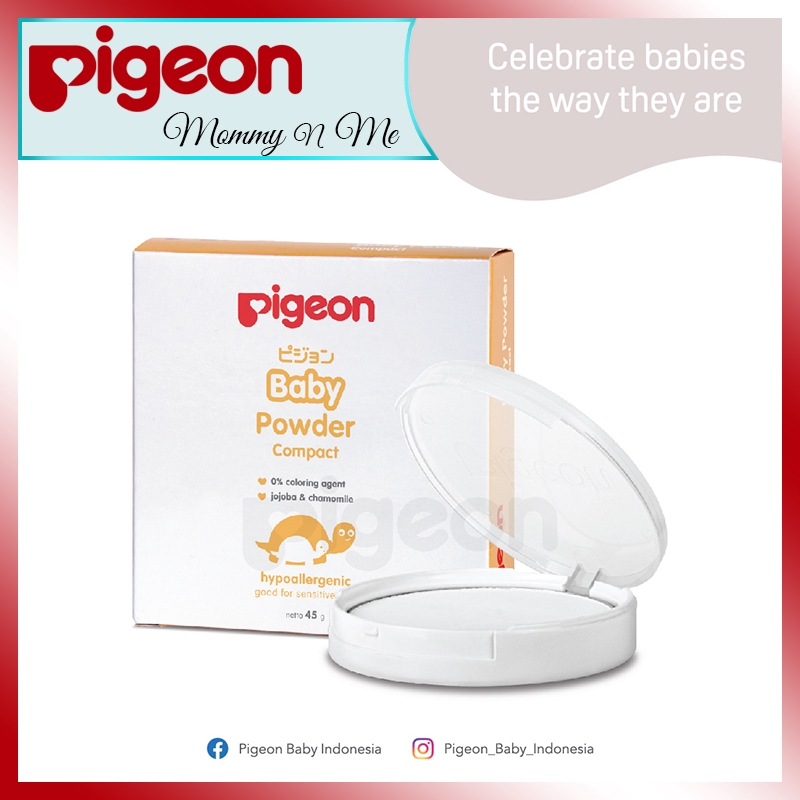 Jual MOMMYNME PIGEON BABY POWDER COMPACT HYPOALLERGENIC 45gr | Shopee ...