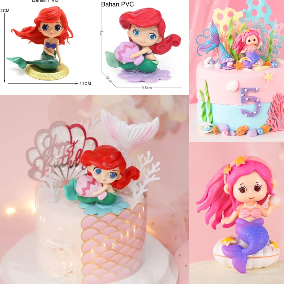 Jual Figure ariel mermaid / topper ariel pvc / hiasan putri duyung ...