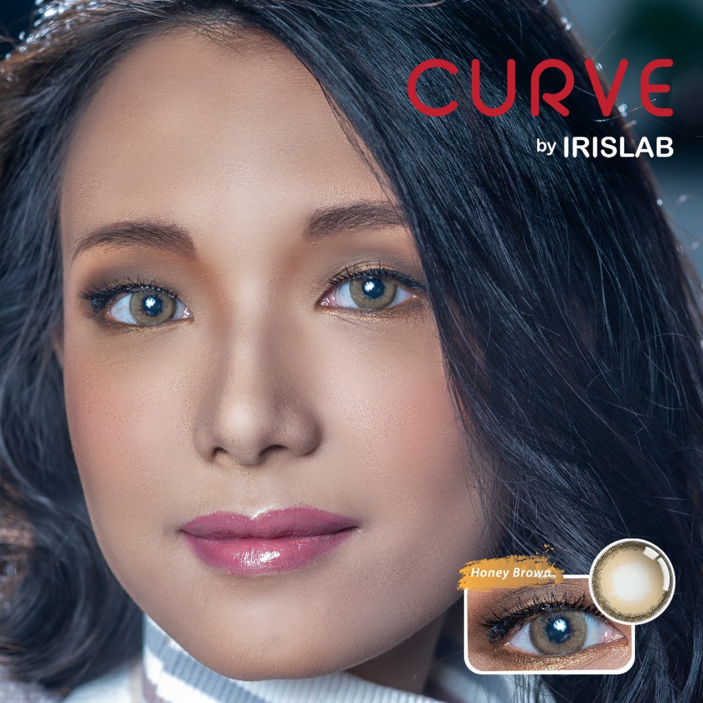 Jual Softlens Minus CURVE HONEY BROWN (0.00 sd -6.00) Diameter 14.4mm by IRISLAB Gratis Tempat ...