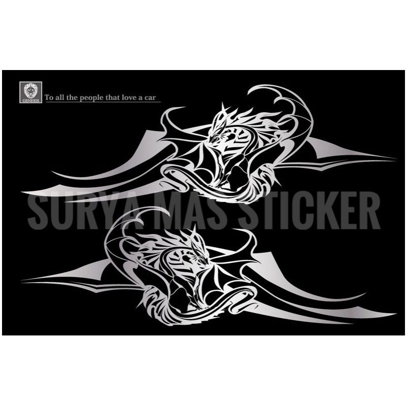 Jual Stiker motif naga sticker motor mobil skotlet | Shopee Indonesia