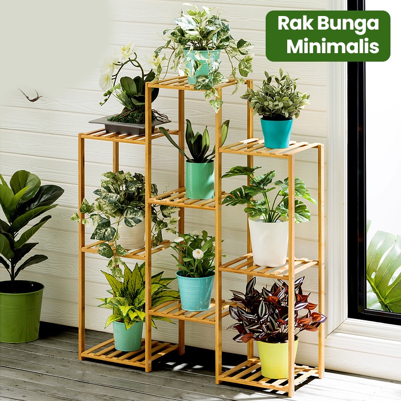 Jual Starlight Rak Bunga Kayu Minimalis Standing Pot Tempat Bunga ...