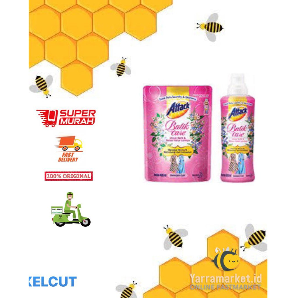 Jual ATTACK BATIK CARE DETERJEN CAIR/HOME CARE (Botol 500 ml Dan Refil ...