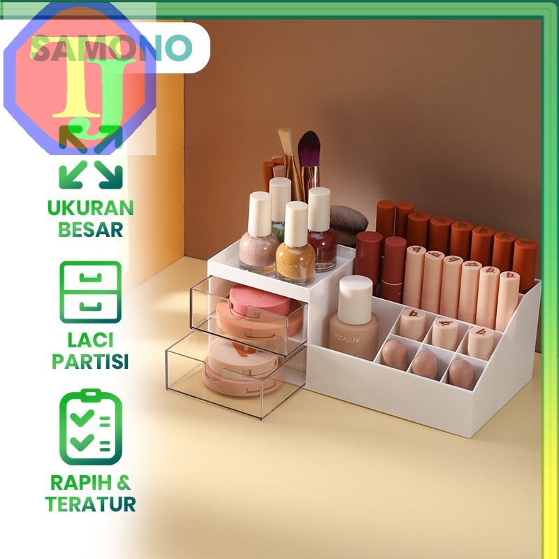 Jual Samono Rak Kosmetik Organizer Besar Plastik Kotak Penyimpanan ...
