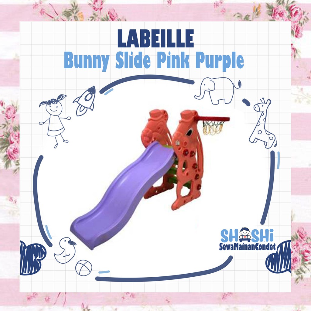 Jual Sewa Labeille Bunny Slide Pink Purple | Shopee Indonesia