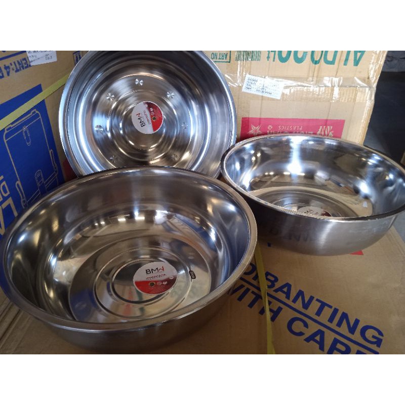 Jual baskom stenlis baskom 40 baskom dalam baskom 3 pcs | Shopee Indonesia