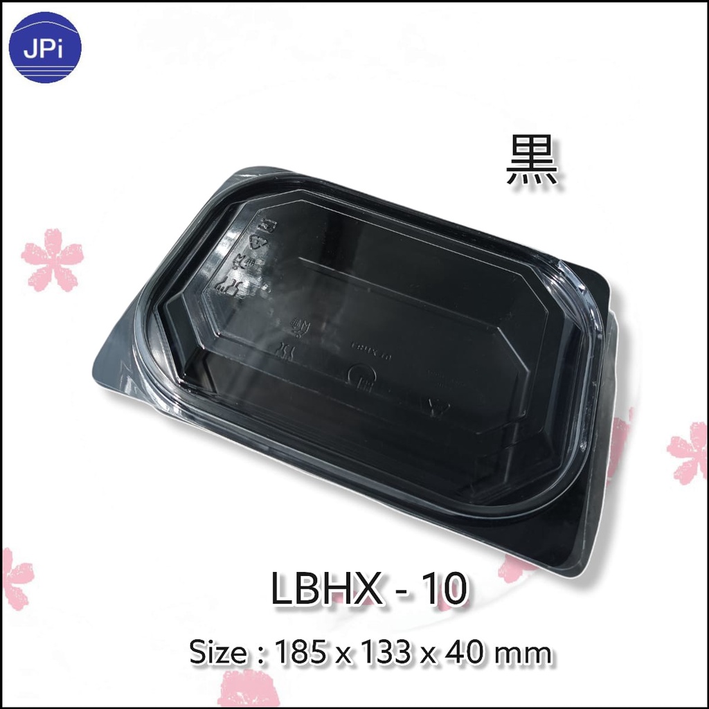 Jual JPI - Mika Bento/ Bento Box LBHX - 10 Black isi 100 pcs/pack ...