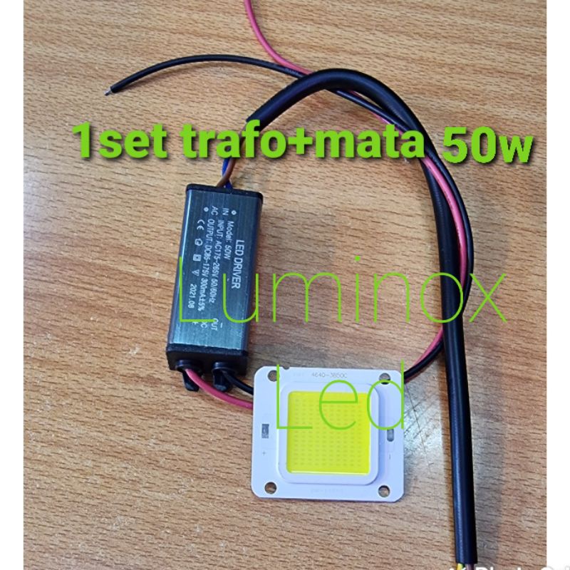 Jual mata led sorot dan pju 50w 50 watt / trafo cobra 50watt + chip 50 w putih | Shopee Indonesia