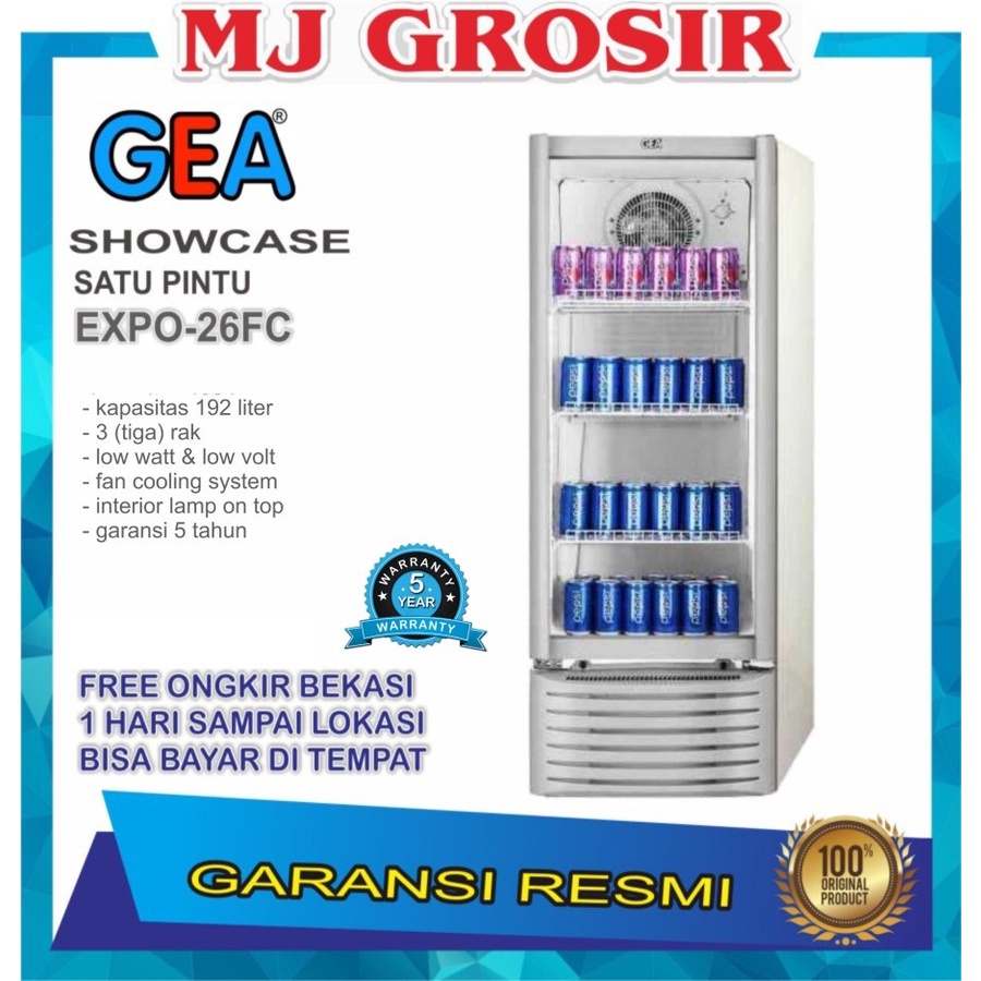 Jual SHOWCASE GEA EXPO 26 FC DISPLAY COOLER KULKAS MINUMAN LOW WATT ...