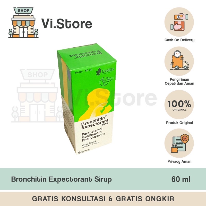 Jual Bronchitin expectorant sirup 60ml | Shopee Indonesia