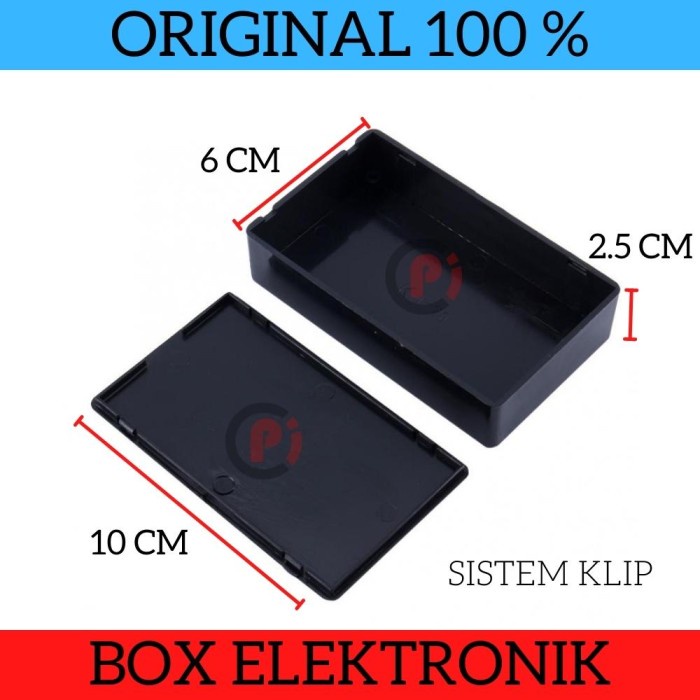 Jual Box Plastik ABS Elektronik 100x60x25mm Kotak Case Project Warna ...
