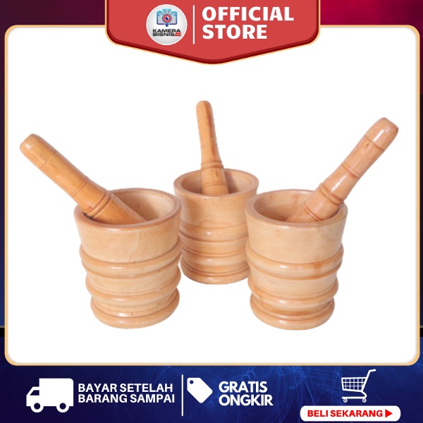 Jual Tumbuk Kayu Lumpang Kayu Sedang sangat cocok untuk Bumbu | Shopee ...