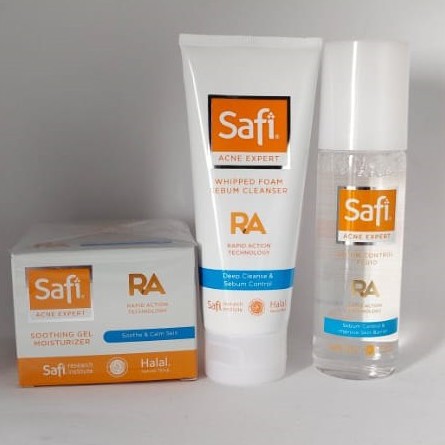 Jual Safi acne expert paket isi 3pcs (exfert shooting gel 45g,sebum ...